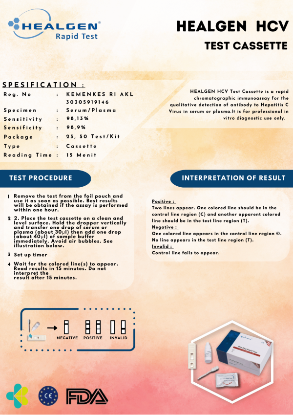 Healgen HCV Cassette - Bintang Mono Indonesia